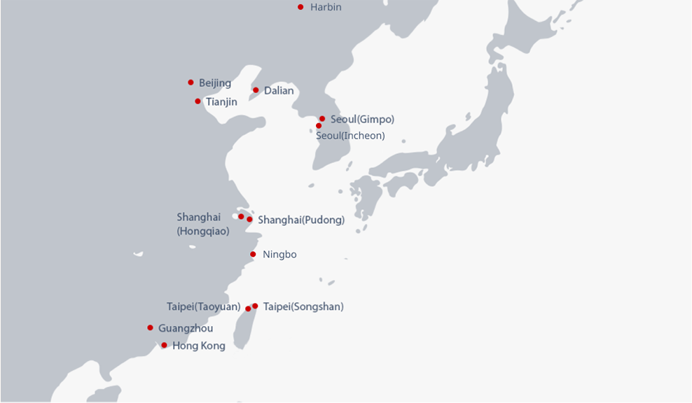 Number of Routes | Our Businesses | JAPAN AIRLINES Corporate Information